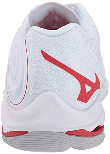 Mizuno Wave Lightning Z6 Womens Volleyball Shoe, White-red, 13