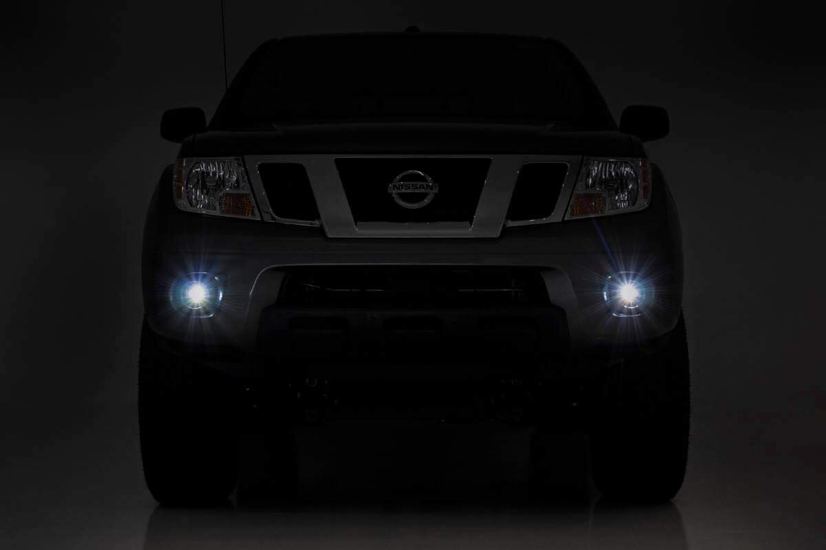 Rough Country 2" Square SAE LED Fog Lights | 2400 Lumens | Pair - 70907