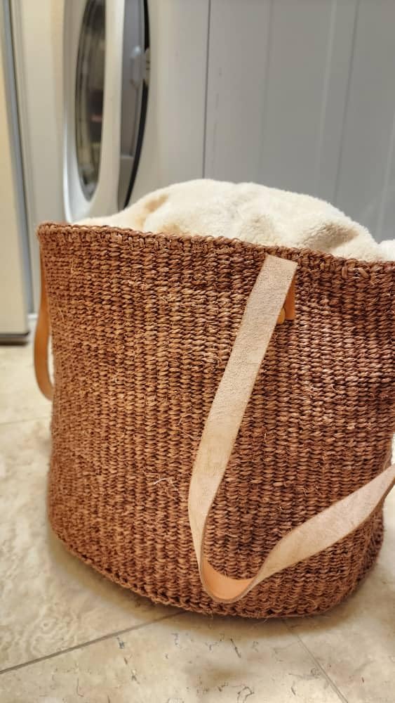 Dark Brown Mifuko Kiondo Kenya Beach Bag Shopping Bag, Picnic Bag, Storage, Floor Basket, Home Decor