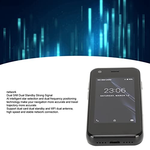 Mini Unlocked Smartphone, 3G Network Palm Cellphone with 2.5in Screen, 1GB 8GB Storage, Quad Core, Front Rear HD Camera, Student Tiny Pocket Mobile Phone for Boy Girl Kids, for XS11(Black)