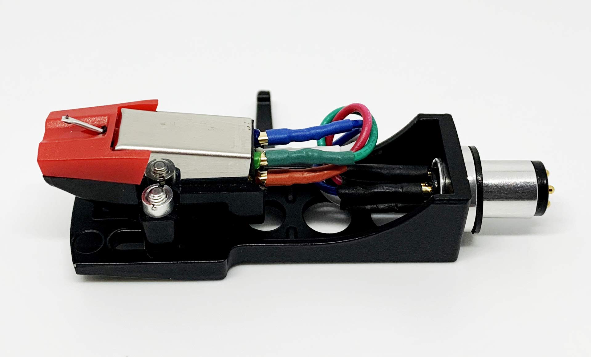 Cartridge and Stylus, Elliptical needle and Black Headshell with mounting bolts for Technics SL-1200, SL-1210, SL-1600, SL-1610, SL-1700, SL-235, SL-23A, SL-B2