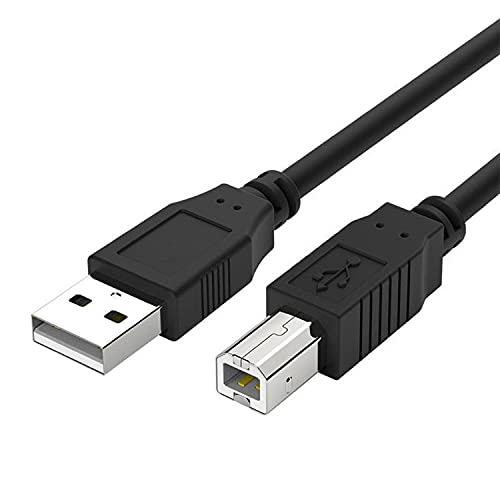 USB B MIDI Cable 10 Feet Compatible with MOOER GE150 GE200 GE300,Headrush Gigboard,Line 6 HX Stomp,HX Stomp XL,HX Effects,FBV 3,POD HD PRO X,POD Go Multi-Effects Guitar Pedal USB Cable USB 2.0 Cord