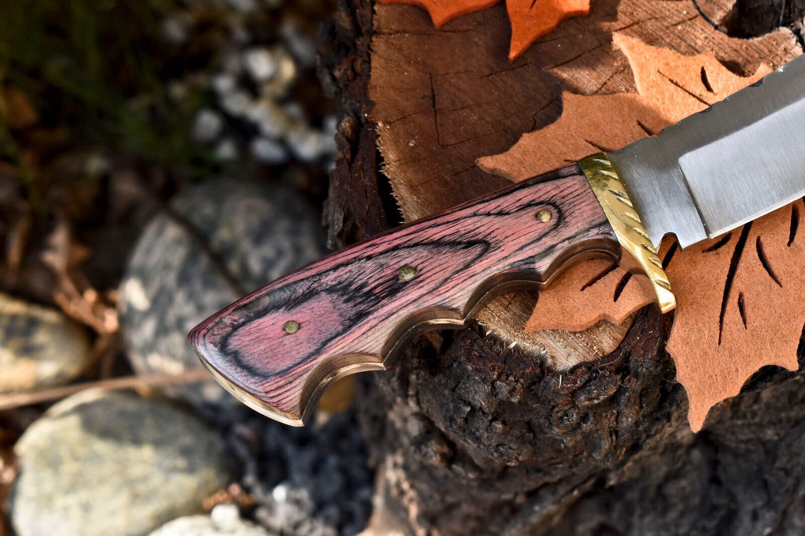 Cutlery Salvation 8.0" Custom Handmade D2 Steel Blade Hunting Knife | Hard Wood