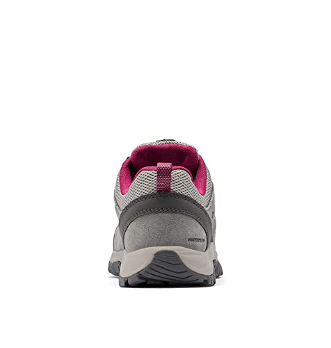 Columbia Women's Redmond III Waterproof Hiking Shoe, Titanium Titanium/Red Onion, 8 Wide