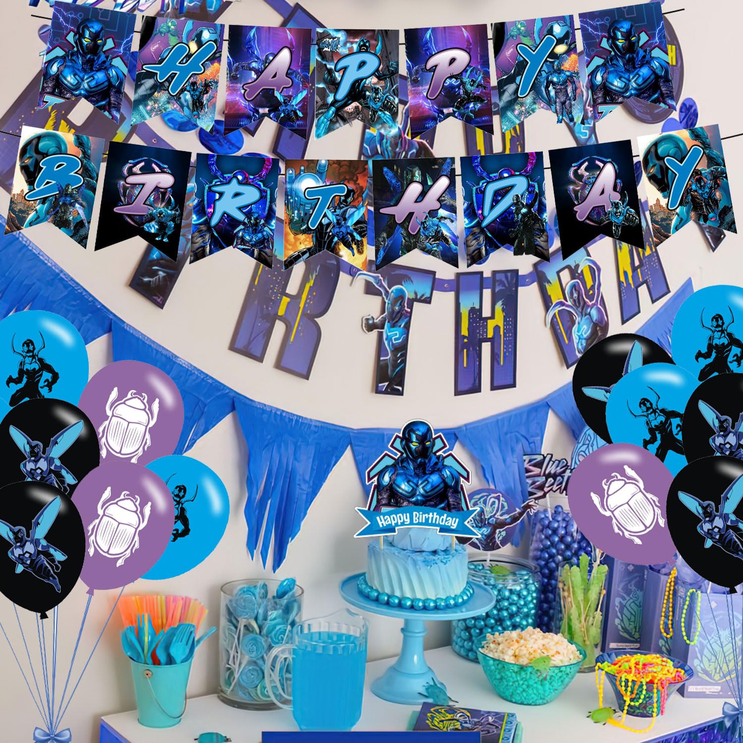 ๐๐ต๐พ๐ฎ ๐๐ฎ๐ฎ๐ฝ๐ต๐ฎ Birthday Party Decorations,๐๐ต๐พ๐ฎ ๐๐ฎ๐ฎ๐ฝ๐ต๐ฎ Party Supply Set for Kids with 1 Happy Birthday Banner Garland , 13 Cupcake Toppers,18 Balloons for ๐๐ต๐พ๐ฎ ๐๐ฎ๐ฎ๐ฝ๐ต๐ฎ Party Supplies