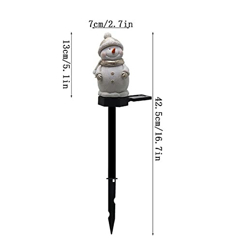 Solar LED Christmas Garden Lawns Snowman Plug Lights,Waterproof Courtyard Solar Stake Decorations Light,Solar Garden Light,Christmas Party Home Outdoor Landscape Pathway Lighting Ornaments