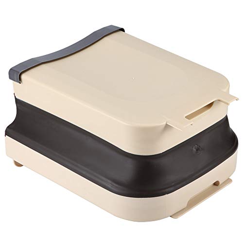Hanging Trash Can Wall Mounted Folding Waste Bin Kitchen Cabinet Door Hanging Trash Garbage Can Container for Home Cars