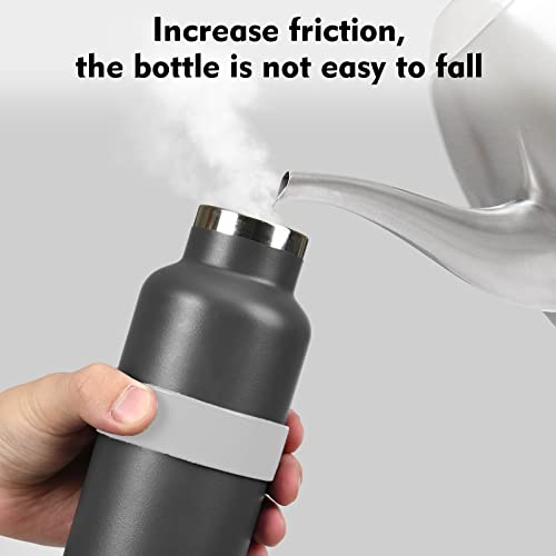Miracredo 2 PCS Silicone Water Bottle Boot, Protective Silicone Sleeve, Anti-Slip Bottom Cover with Silicone Ring, BPA Free, Compatible with Simple Modern, Iron Flask, Thermoflask, Hydro Flask