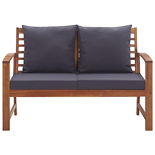 MBFLUUML Patio Dining Sets, Lawn Garden Backyard Deck Patio Table and Chairs, 4 Piece Garden Lounge Set with Cushions Solid Acacia Wood Suitable for Patio, Porch, Backyard, Balcony.