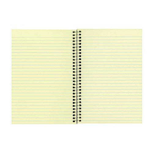 NATIONAL Brown Board Cover Notebook, Narrow, 1 Subject, Green Paper, 7.75" x 5", 80 Sheets (33002)