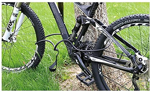 Bicycle Lock, Scooter Bike Motorcycle Cable Chain Lock, 180X1.2Cm, Double Open Key Combination Lock, High Strength Steel Cable