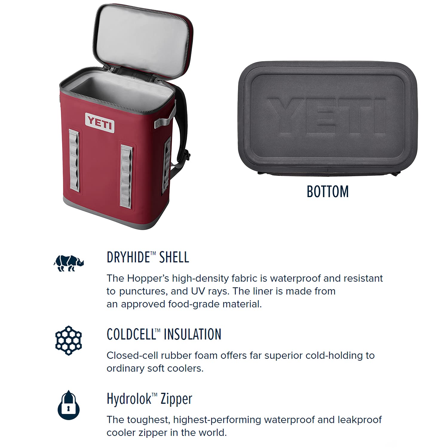 YETI Hopper Backflip 24 Soft Sided Cooler/Backpack, Aquifer Blue