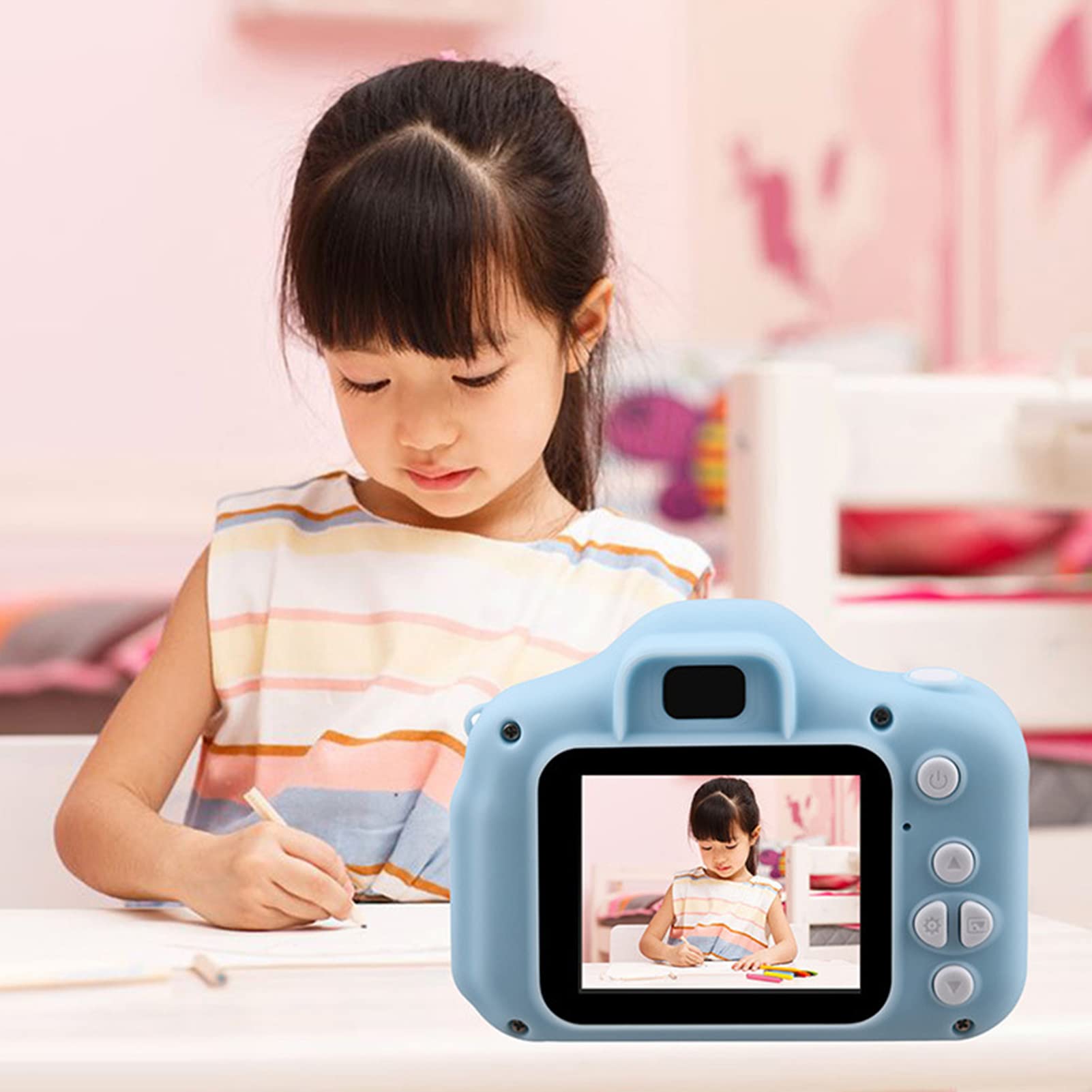 Children Digital Camera, Gift Fall Resistant Children Mini Camera 32GB Maximum Memory Card for 3β12 Yrs for Travel