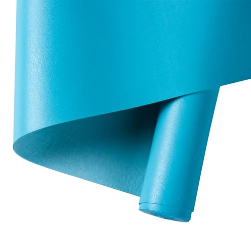 Faux Leather Sheets for Craft One Roll Smooth Surface Leather Fabric Sheets 12"x 53β (30cm x 135cm) Inch Large Size for Leather Earrings Bows Wallets DIY Projects (SkyBlue)