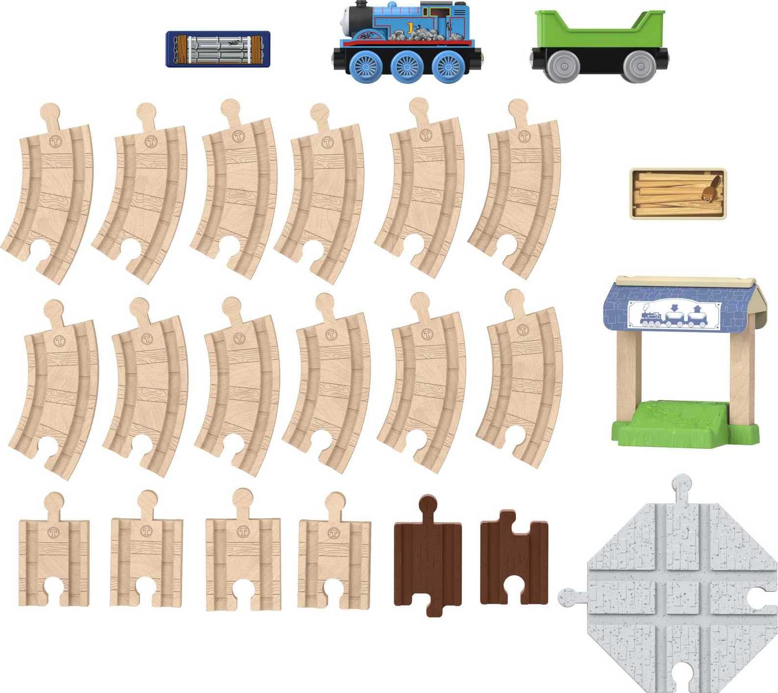 Thomas & Friends Wooden Railway Toy Train Set Figure 8 Track Pack with Thomas Wood Engine for Preschool Kids Ages 3+ Years (Amazon Exclusive)