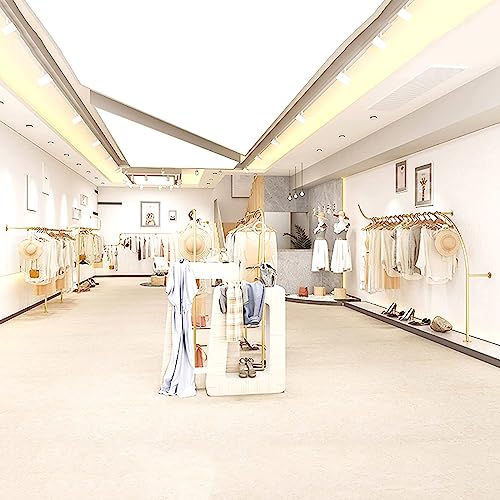HIYOUGO Heavy Duty Clothing Rack for Boutiques - 200 lbs Capacity Metal Wall Mounted Display - Creative S Shape Design for Shirts and Garments - Ideal for Retail Stores and Commercial Use