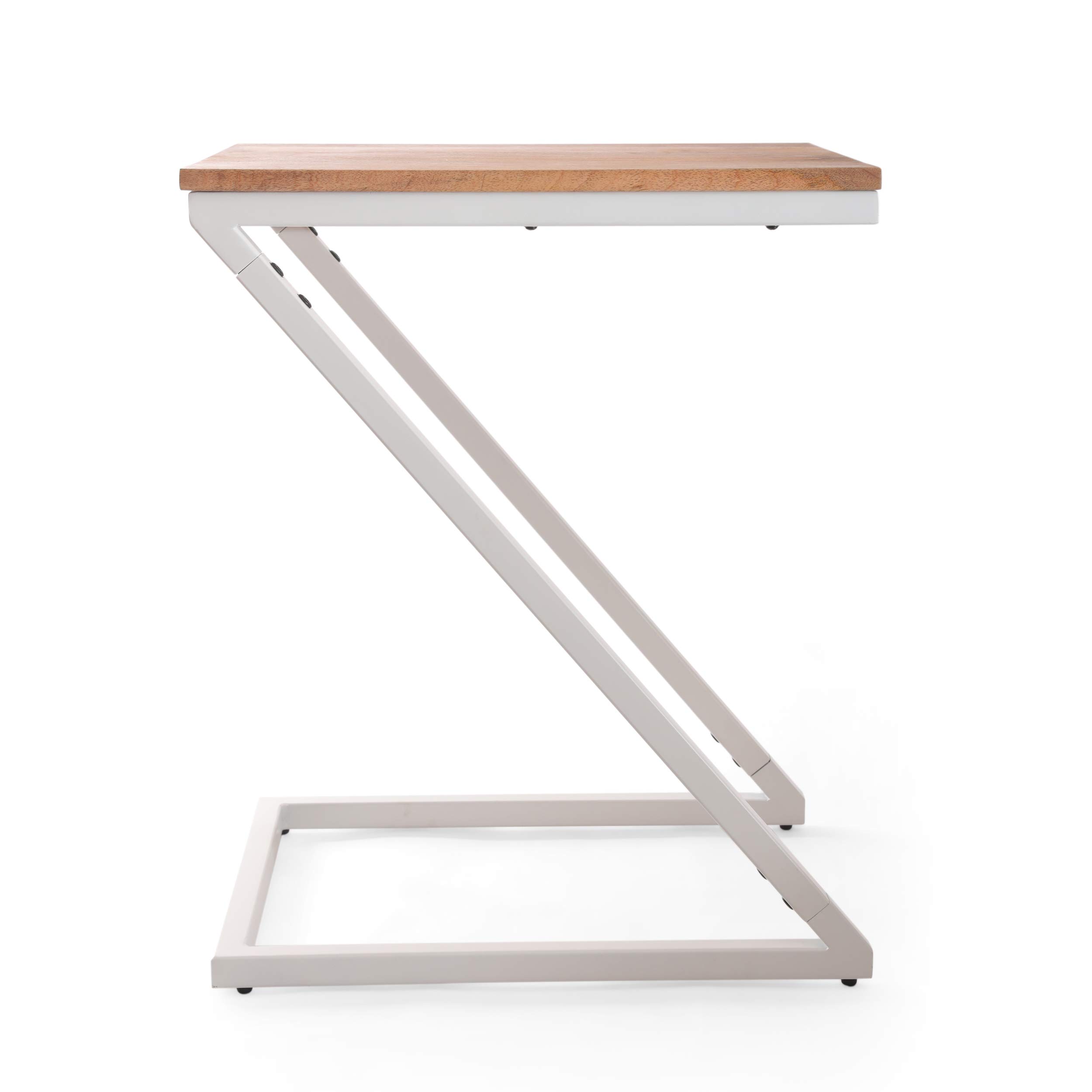 Christopher Knight Home END Table, White + Natural