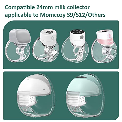 MomMed Flange Insert 17mm for MomMed/Momcozy/Tsrete 24mm Breast Shields/Flange, 17 mm Flange to Reduce 24mm Nipple Tunnel Down to 17 mm, 1Pack