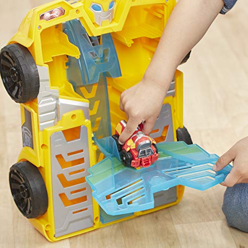 Playskool Heroes Transformers Rescue Bots Academy Bumblebee Track Tower 14" Playset, 2-in-1 Converting Robot, Collectible Toys for Kids Ages 3 & Up