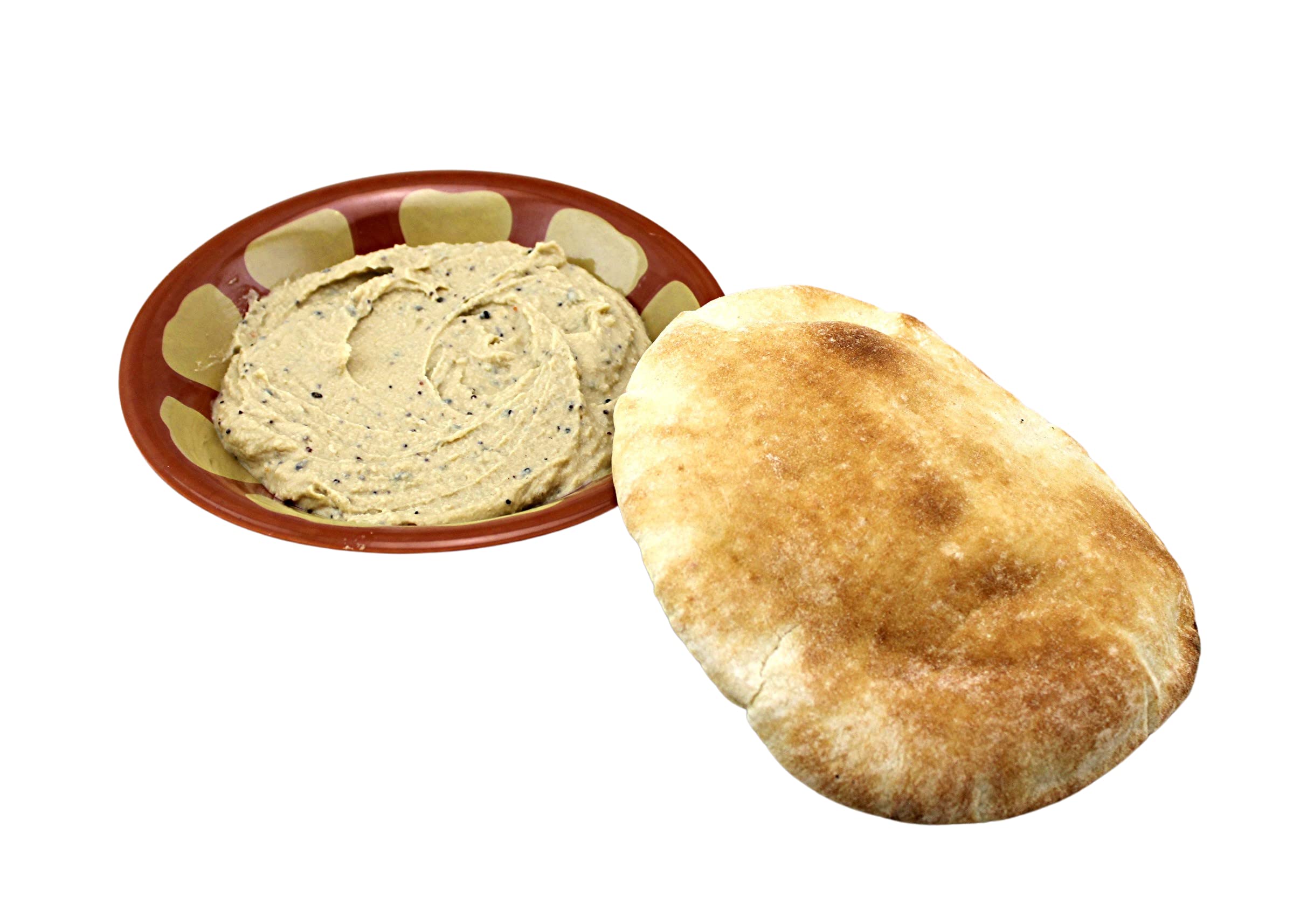 Dependable Industries inc. Essentials 2 Piece Set Melamine Hummus & Guacamole Serving Dip Bowl Condiment Humus Dish