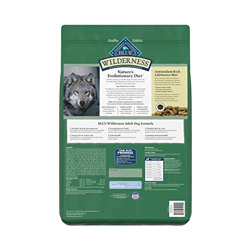 Blue Buffalo Wilderness High Protein, Natural Adult Dry Dog Food, Duck 11-lb