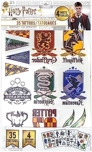 Cinereplicas Harry Potter - Temporary Tattoos (35 tattoos) - Official License