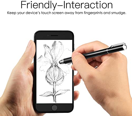 Stylus Compatible with Amazon Fire 7 Kids Edition (2019 Release)/ Kindle Fire HDX 8.9 (2013 Release),7 (2013 Release) - Touch Screen Pen Fiber Tip Aluminum Lightweight Black
