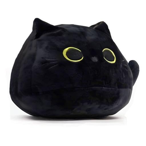 Yoruii Black Cat Plush Toy Black Cat Pillow, 21.6 Inch Creative Cat Shape Pillow, Cute Cat Plush Toys, Stuffed Animal Pillow, Cat Plush Toy Pillow for Valentines Birthday Gift