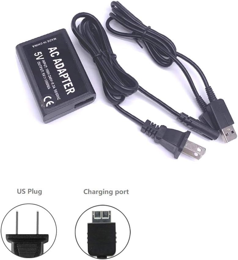 WICAREYO AC Power Supply Adapter US Plug Compatible for PlayStation PS Vita 1000 Console