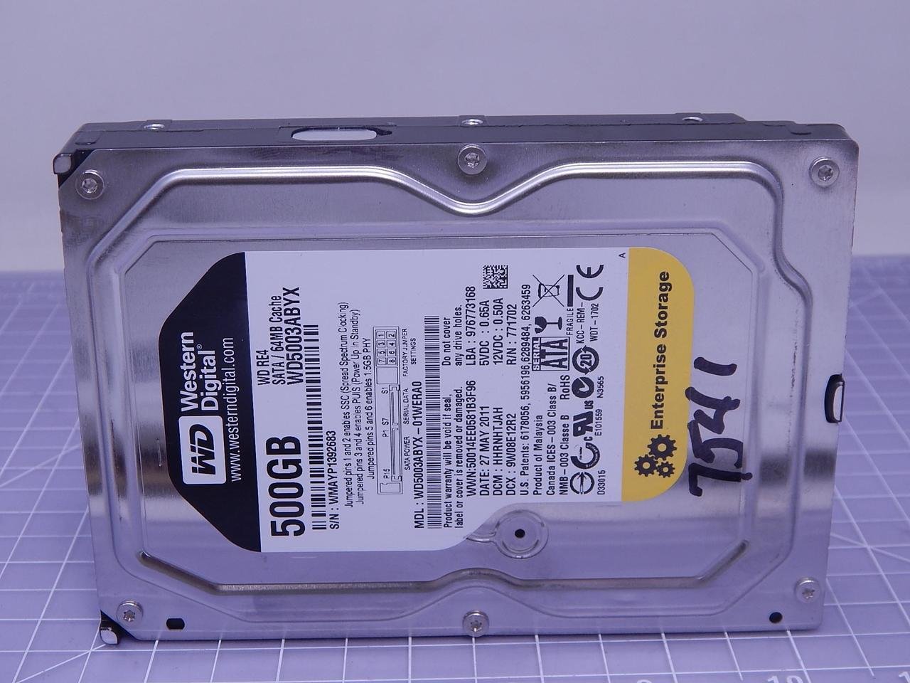 WD5003ABYX-01WERA0 Western Digital 500GB 7200RPM SATA 3.0 Gbps 3.5 inch RE4 Hard Drive