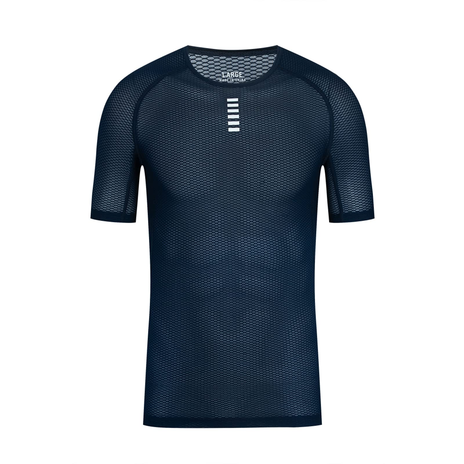 Cycling Jersey Short Sleeve Base Layers Pro Mesh Superlight Breathable Cycling Jerseys,Darkblue,M