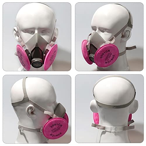 MOARON Reusable Half Facepiece, Half Facepiece with Goggle, Protection from Dust and Organic Vapors, for Painting, Sanding, Polishing, Spraying, Decorating