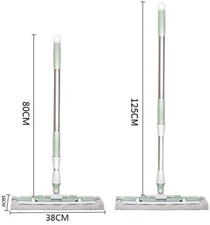 Mop and Bucket Sets, Flat Mop Floor Telescopic with Large Microfiber Pads Spin Mop 360 Degree Handle Home Windows Kitchen Floor Cleaner Wood Tile 360 Degree Spin Mop,