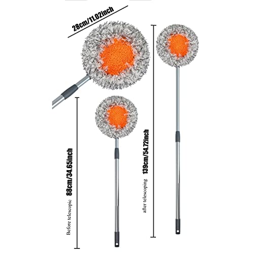 Mops for Floor Cleaning, 360° Rotatable Adjustable Cleaning Mop, Reusable Spin Mop Cloth, 2022 New Telescopic Microfiber Dust Wall Cleaner Mop, For Wall, Ceiling, Window And Baseboard Cleaner