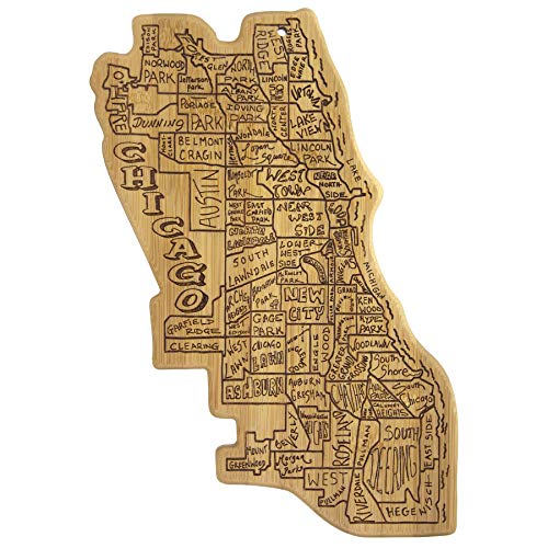 Totally Bamboo Chicago City Life Cutting Board, 7-7/8" x 15-3/4"