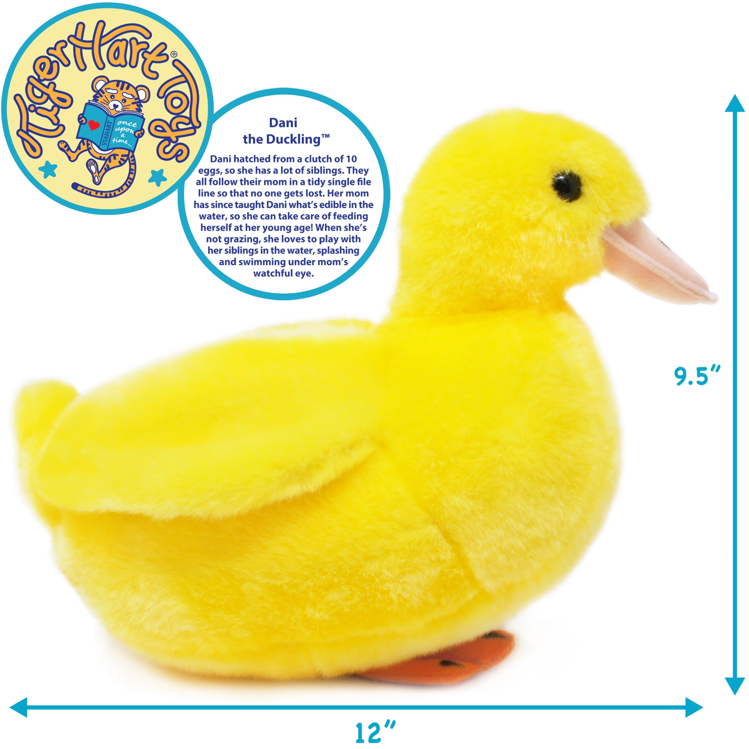TigerHart Dani The Duckling - 11 Inch Stuffed Animal Plush Duck