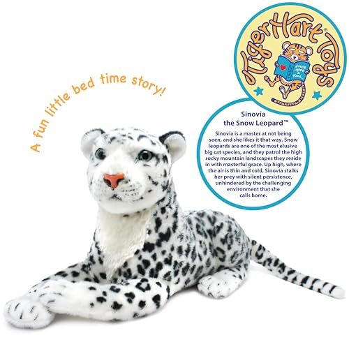 TigerHart Sinovia The Snow Leopard - 17 Inch Stuffed Animal Plush Snow Cat