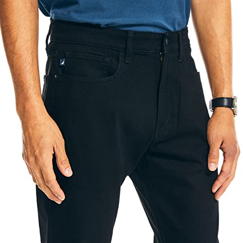 Nautica mens Nautica Vintage Straight Stretch Denim Jeans, Black Ink, 32 US