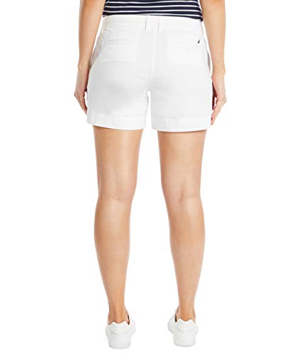 Nautica womens Comfort Tailored Stretch Cotton Solid and Novelty Casual Shorts, Bright White, 10 US