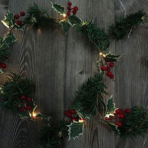 ZSMPY Fairy Lights Christmas LED Light String Garland Warm White Lights 2m 20LEDs Fairy Xmas String Lights Battery Powered for Garden Home Garden Patio Decoration