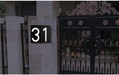 Solar Led House Number Digital Light, Modern Address Sign, Wall-Mounted Signage for Home Garden Yard Street
