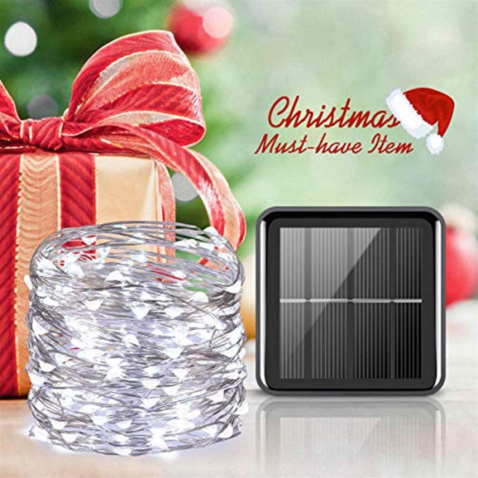 ZSMPY Fairy Lights LED Christmas Lights, Solar String Lights, Copper Wire Solar Garden Lights with 2 Modes, Waterproof Indoor/Outdoor Solar Lights for Tree, Garden, Home, Wedding, Party