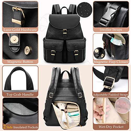 Omanmoli Diaper Bag Backpack Leather Diaper Bag Backpack Baby Bag Diaper Bag Organizer
