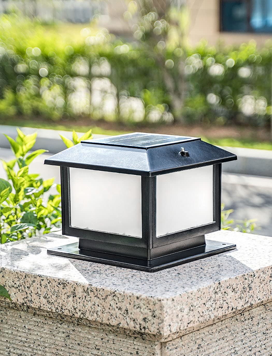 Solar Post Cap Lights Outdoor Aluminum LED Courtyard Villa Gate Pillar Lamp Household Gate Post Wall Lamp, Modern Simplicity Waterproof IP54 Patio Lamp Perfect For Home, Garden, Backyard, [Energy Clas