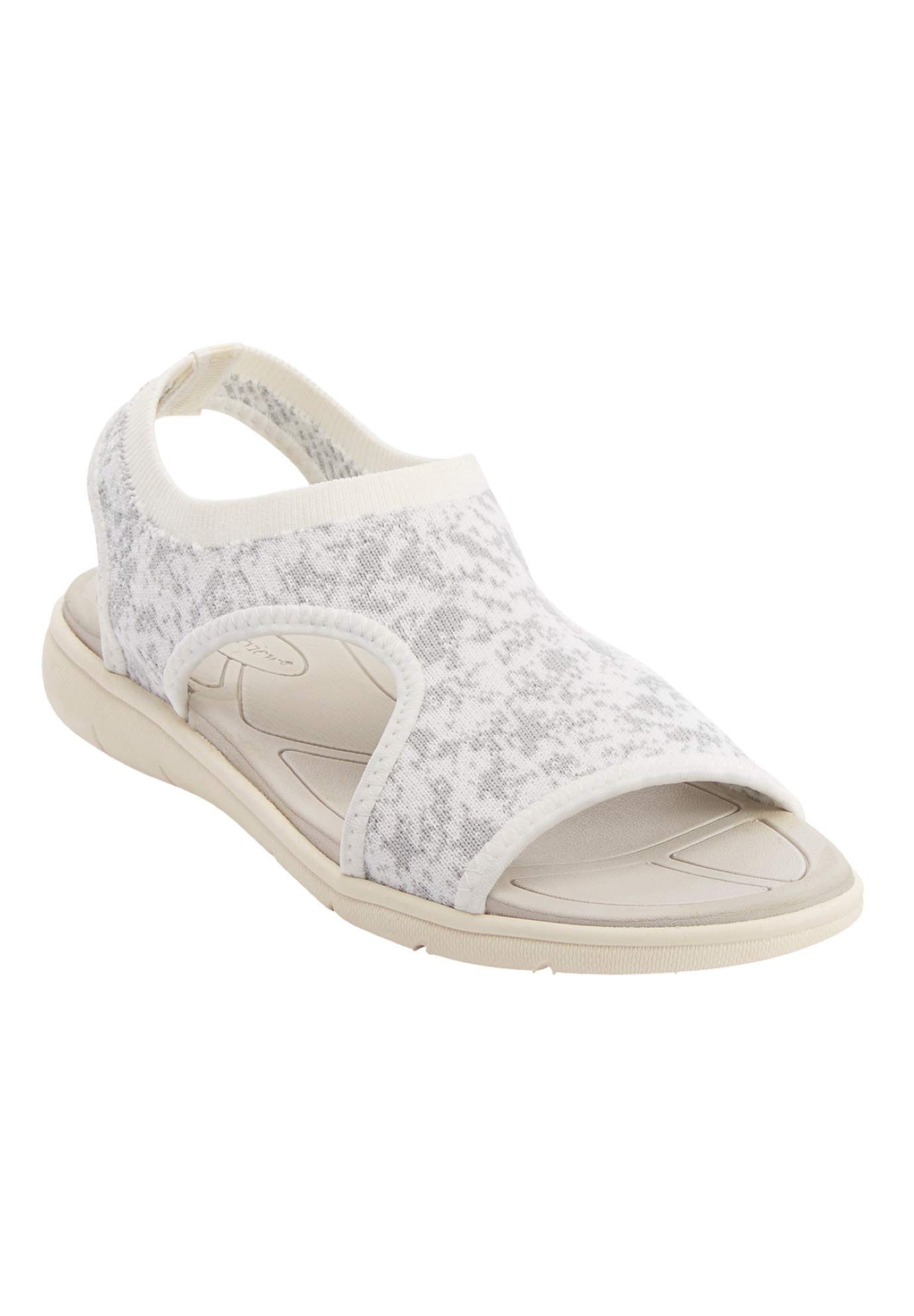 Comfortview Women's Wide Width The Serafina Sandal - 11 W, White Multi