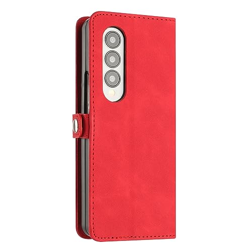 Protective FILP case Wallet Case for Samsung Galaxy Z Fold 4, Compatible with Samsung Galaxy Z Fold 4 Case [TPU Shockproof Interior Case] PU Leather Case with Magnetic Flip Cover nonmetallic Cover (C