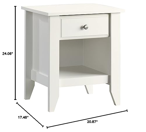 Sauder Shoal Creek Night Stand, Soft White finish
