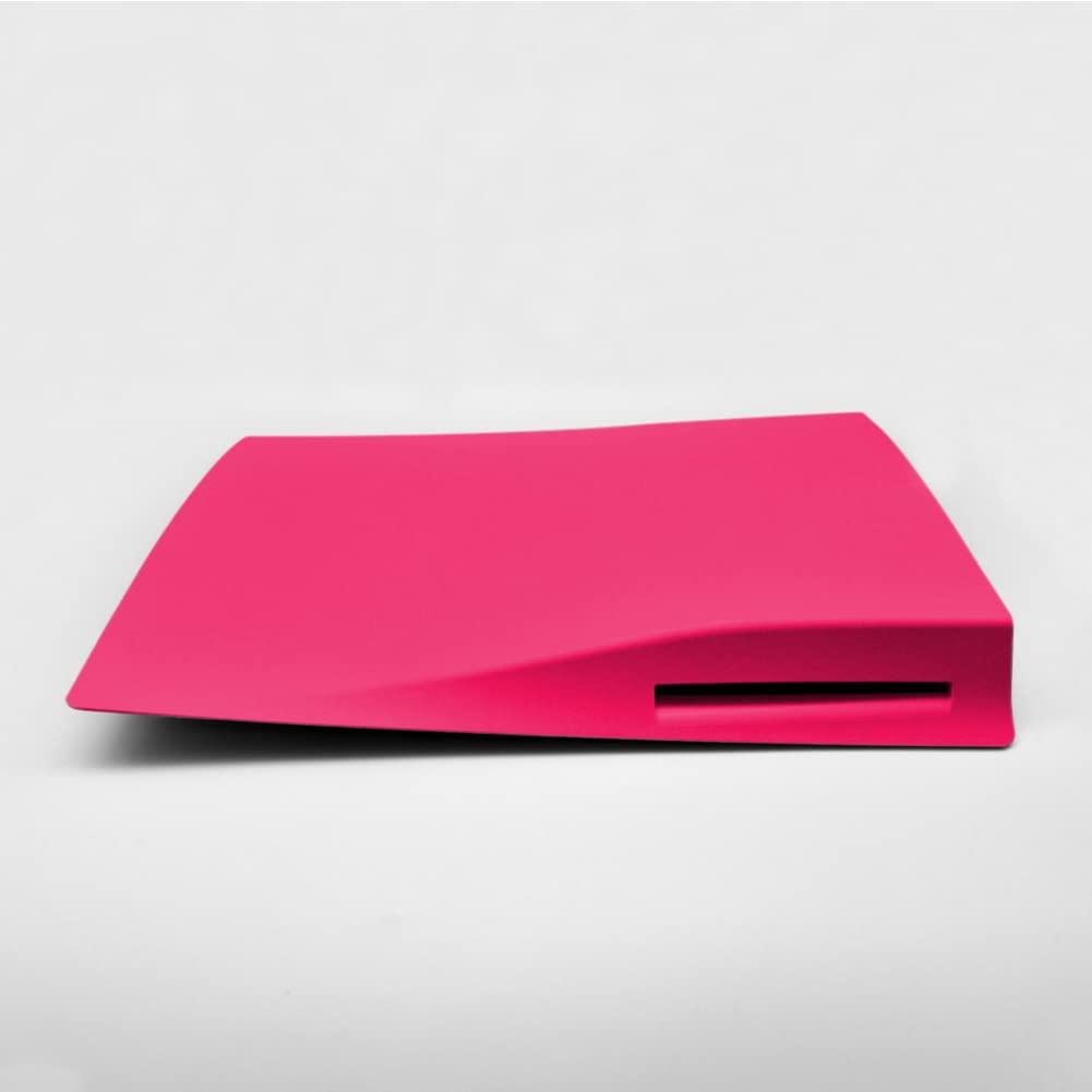 Cowhilan PS5 Faceplates Cover Replacement Plate Hard Side Plates Shell Case Skin Accessories for PS5 Disc Edition Console (Rose Red)