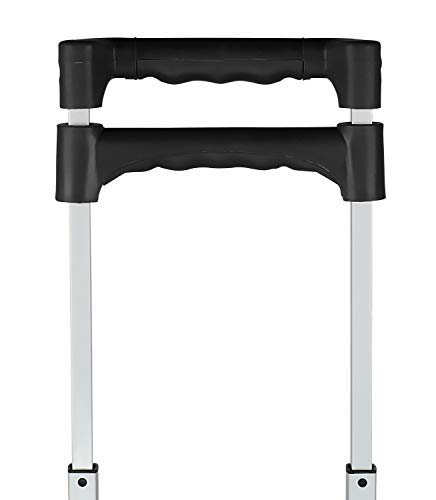 Mount-It! Folding Hand Truck and Dolly, 165 lb Capacity Heavy-Duty Luggage Trolley Cart with Telescoping Handle and Rubber Wheels