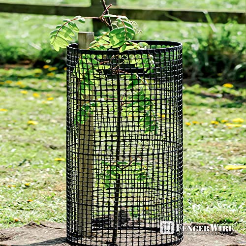 Fencer Wire Black Plastic Poultry Netting Animal & Garden Fence Recyclable Plastic Barrier Environmental Protection Mesh 0.5" x 0.5" (3 ft. x 15 ft.)